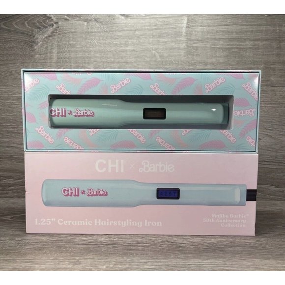 CHI | Hair | Chi X Barbie 25 Ceramic Iron Straightener Malibu Barbie ...